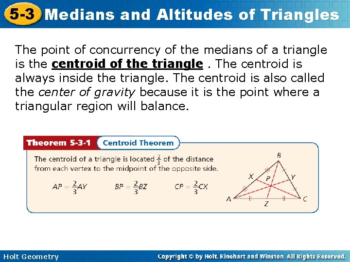 5 3 Medians And Altitudes Of Triangles Objectives