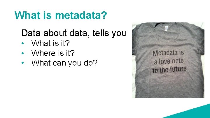 Introduction to metadata Describe and tag your collections
