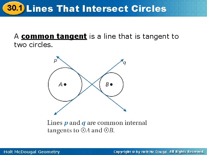 30 1 Lines That Intersect Circles Objectives Identify