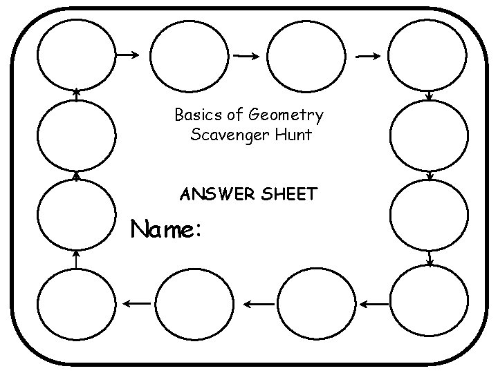 Basics of Geometry Scavenger Hunt Cut out each
