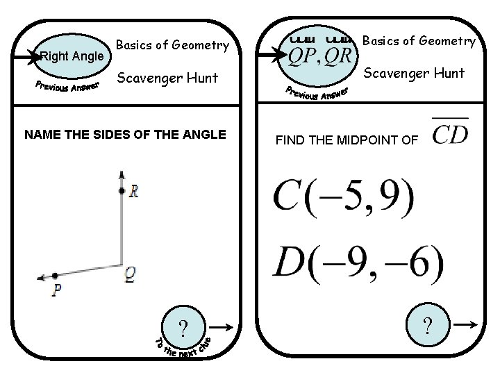 Basics of Geometry Scavenger Hunt Cut out each