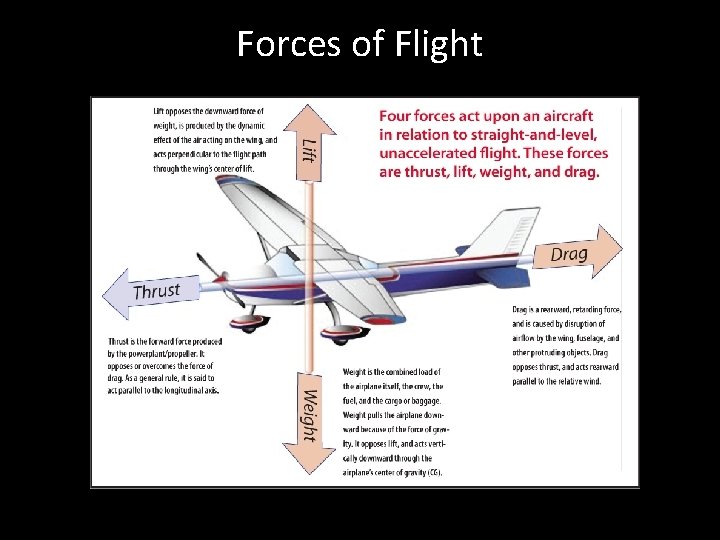 Basic Forces of Flight and Control Surfaces Objectives