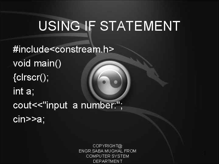 C CODES PART07 COPYRIGHT ENGR SABA MUGHAL FROM