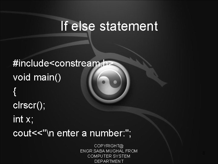 C CODES PART07 COPYRIGHT ENGR SABA MUGHAL FROM