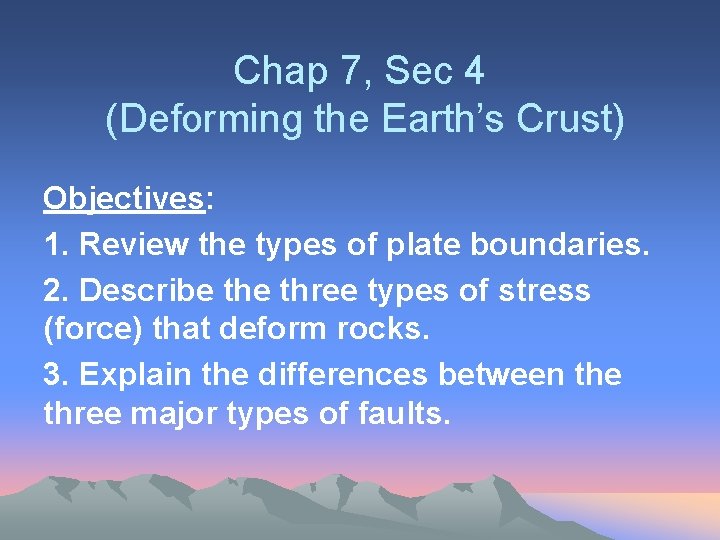 Chapter 7 Review Plate Tectonics Bell Ringer Complete