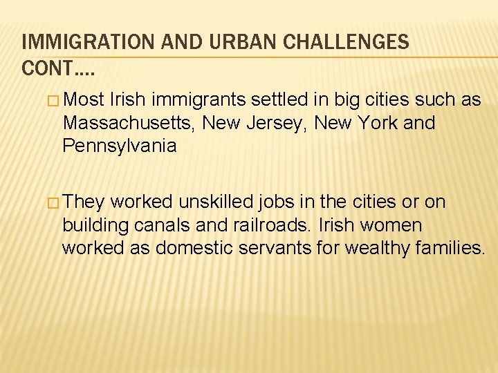 CHAPTER 14 SECTION 1 2 IMMIGRATION AND URBAN