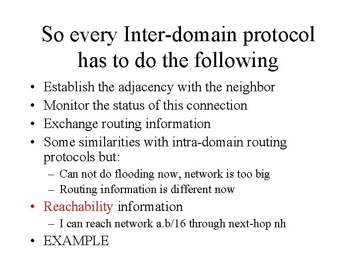 Lecture 4 BGP Presentations Lab information HW update