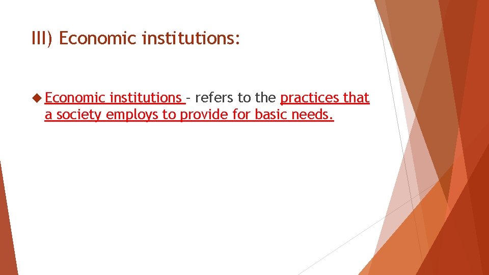 Unit 2 Lesson 3 Institutions Objective I will