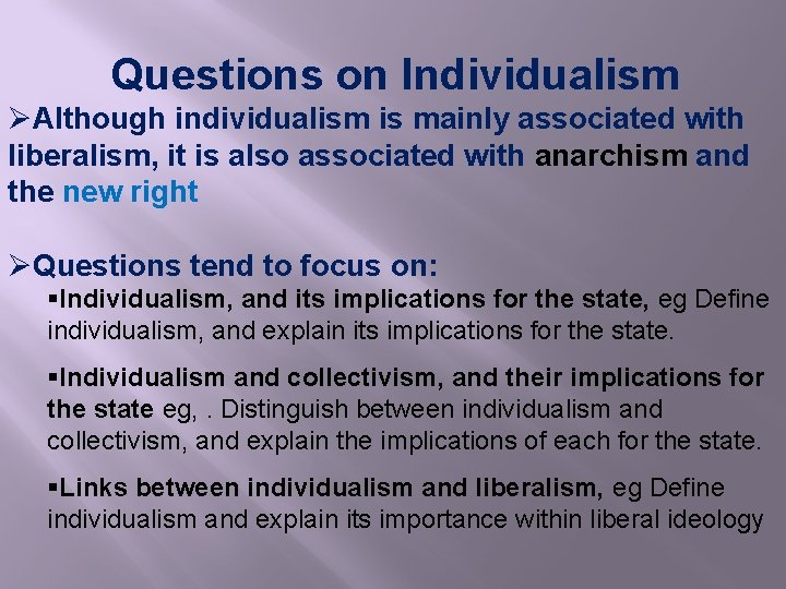 LIBERALISM A 2 Assessment Objectives A 2 Assessment