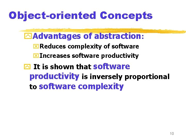 ObjectOriented Software Design lecture 7 1 Objectoriented Concepts