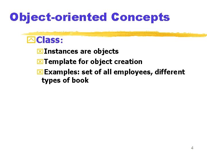 Objectoriented Software Design Lecture 7 1 Objectoriented Concepts 4469