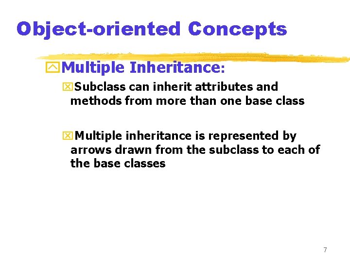 Objectoriented Software Design Lecture 7 1 Objectoriented Concepts