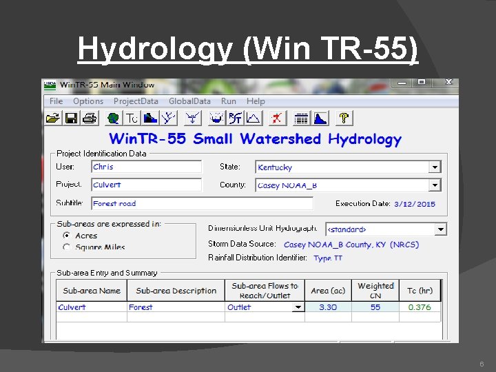 AU CULVERT DESIGN 1 BackgroundConstraints Site located in
