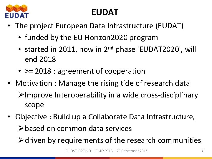 EUDAT B 2 FIND A CrossDiscipline Metadata Service