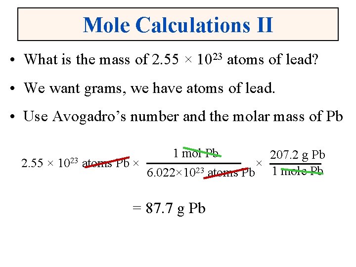 The Mole Concept Avogadros Number Avogadros Number symbol