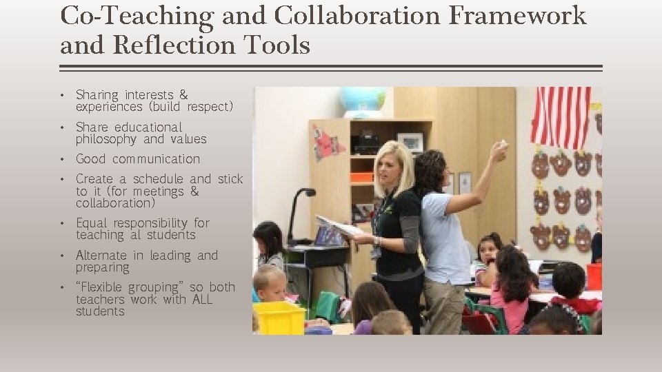 COTEACHING AND COLLABORATION The Benefits and Barriers of