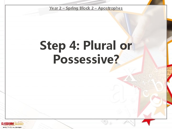 Year 2 Spring Block 2 Apostrophes Plural or