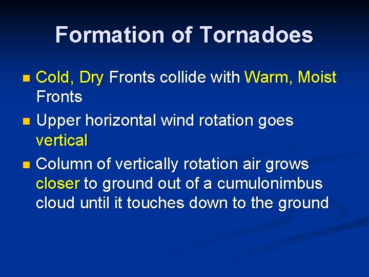 Severe Weather Thunderstorms Hurricanes and Tornadoes Remember Energy