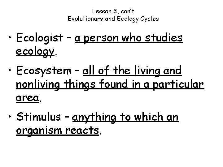 Chapter 1 Biology Investigating the Cycles of Life