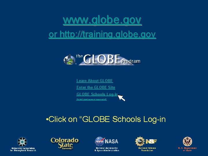GLOBE Data Entry Three parts School Definition Study