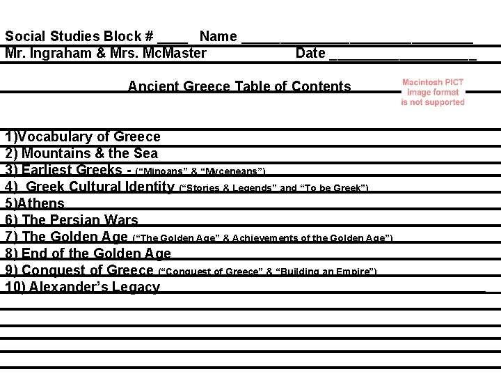 Ancient Greece 2014 Student Notes Respectively Submitted Gloucester