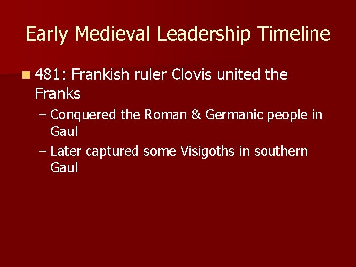 Early Middle Ages The Birth of Medieval Europe