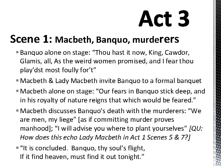 ASSESSMENT OBJECTIVES AO 1 themes and ideas knowledge