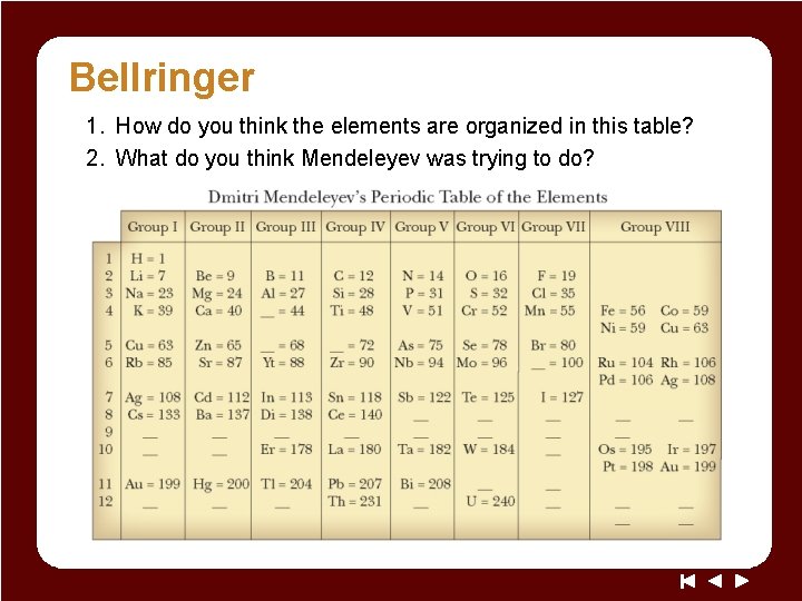 Create A Table Bellringer 1 How do you