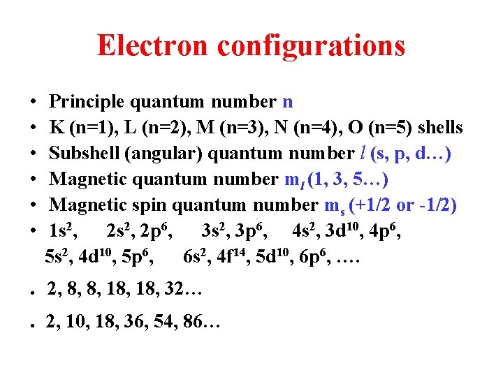 Chapter 2 Atomic structure and atomic bonding ISSUES