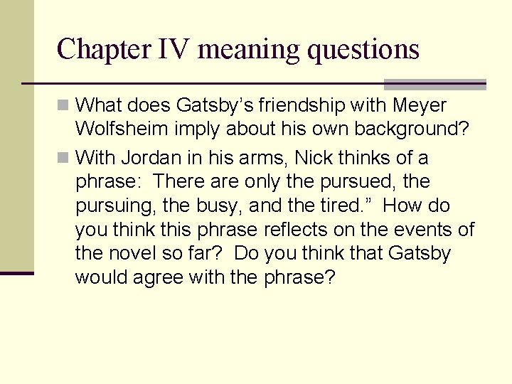 The Great Gatsby by F Scott Fitzgerald Study