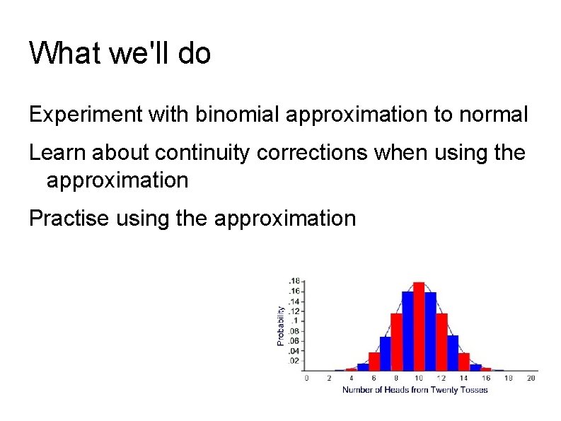 Heading Normal Approximations To Binomial And To Poisson
