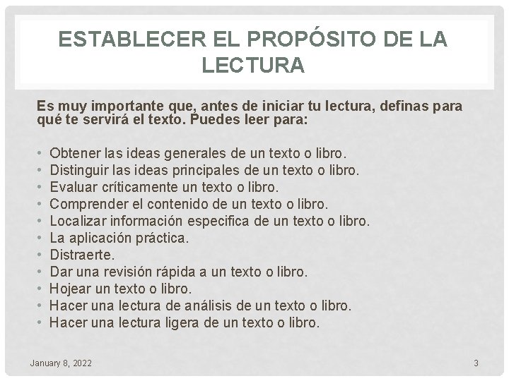 TCNICAS BSICAS DE LECTURA COMPRENSIN Y ANLISIS DE
