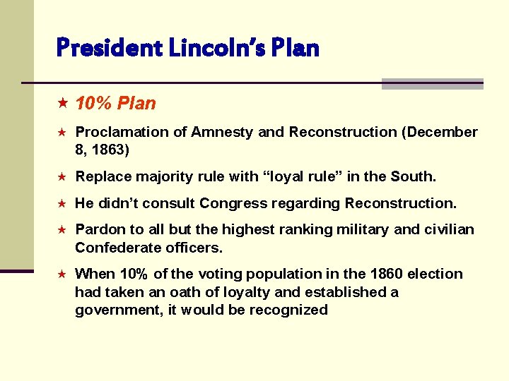 Reconstruction Adapted from a number of other power