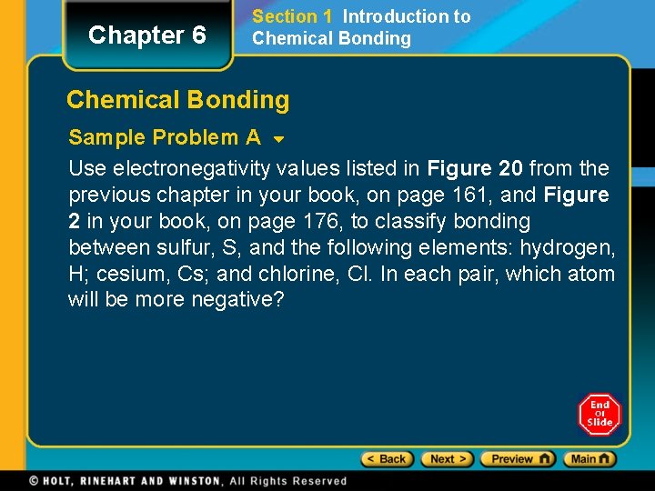 Chapter 6 Section 1 Introduction to Chemical Bonding