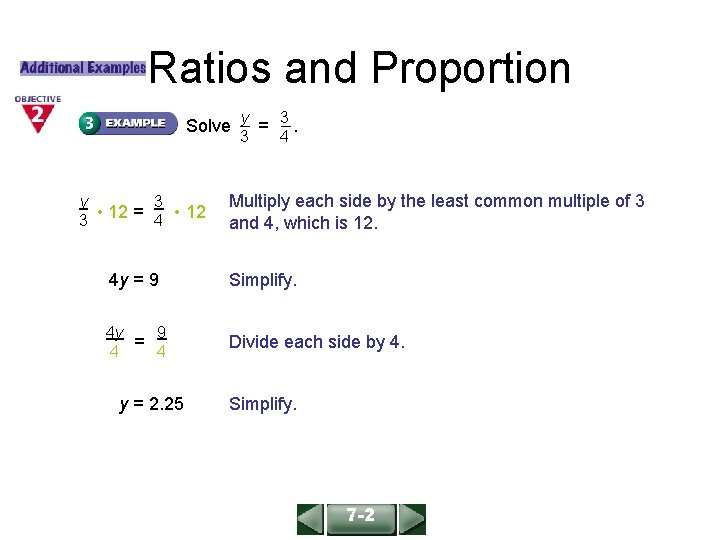 ALGEBRA 1 LESSON 4 1 Ratios and Proportion