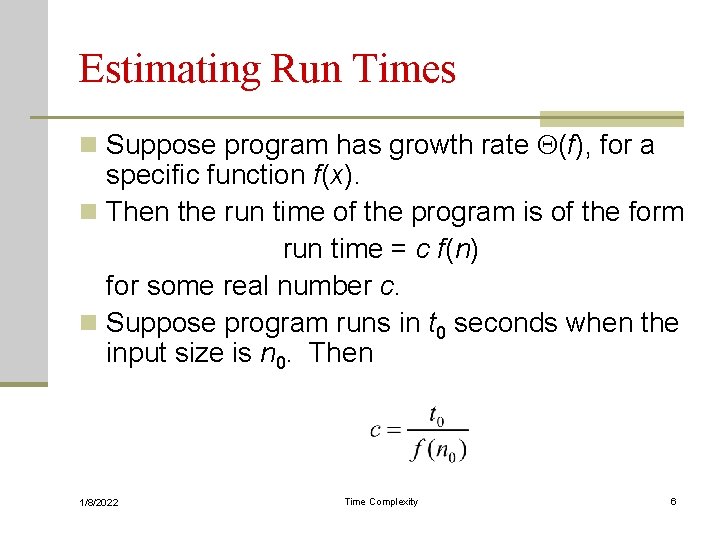 Time Complexity Lecture 15 Mon Feb 27 2006
