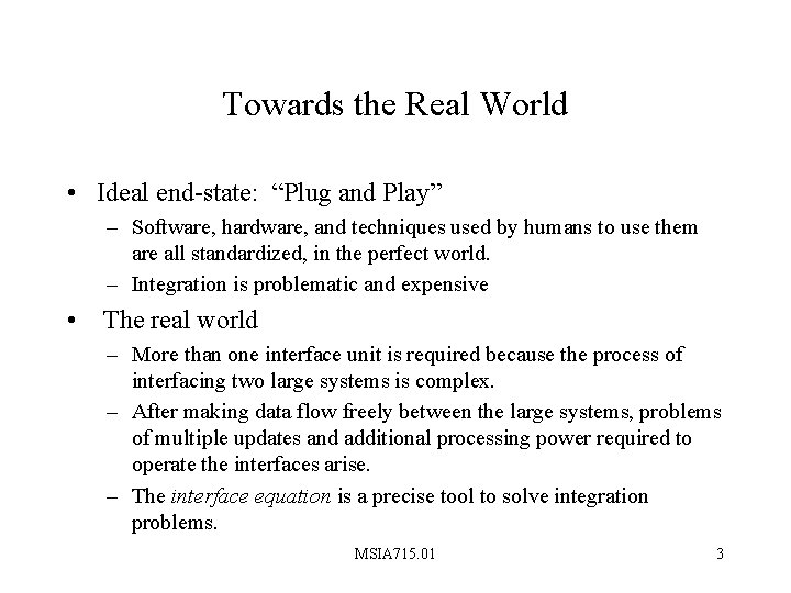 Introduction to ComponentBased Network System Engineering Not a