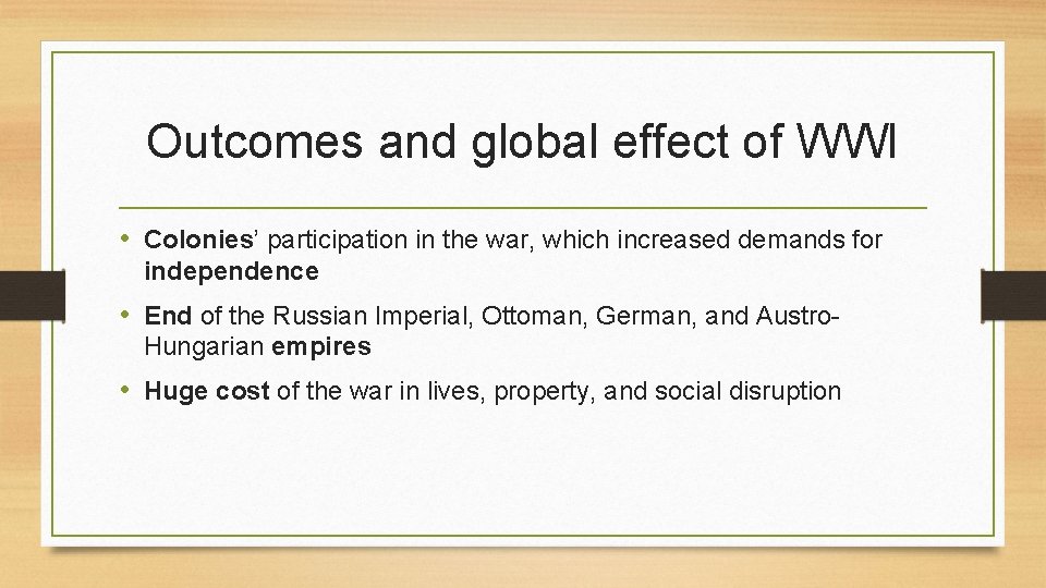 SOL Review Era of Global Wars 10 questions