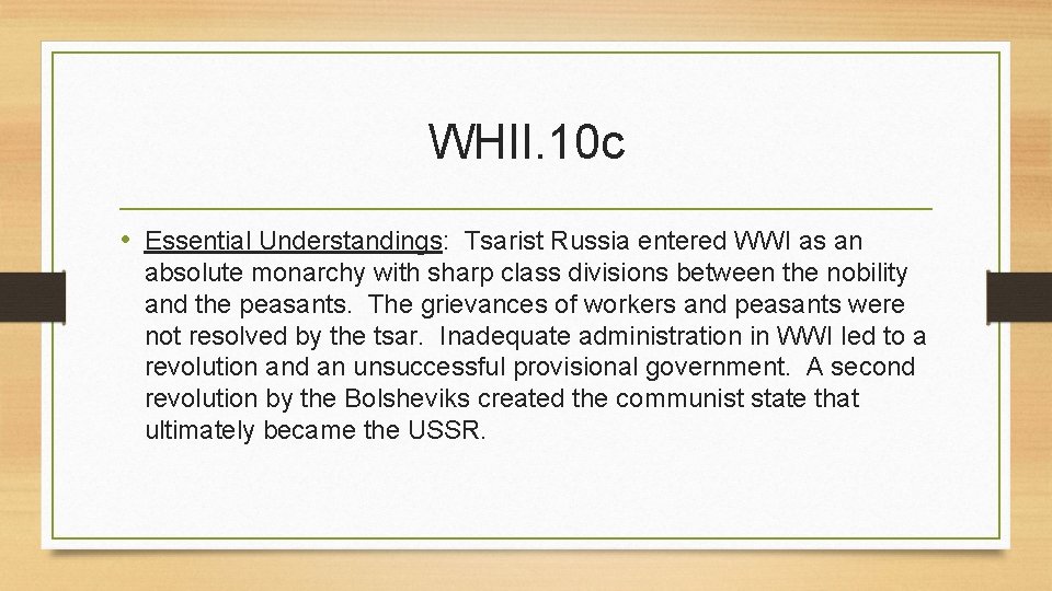 SOL Review Era of Global Wars 10 questions