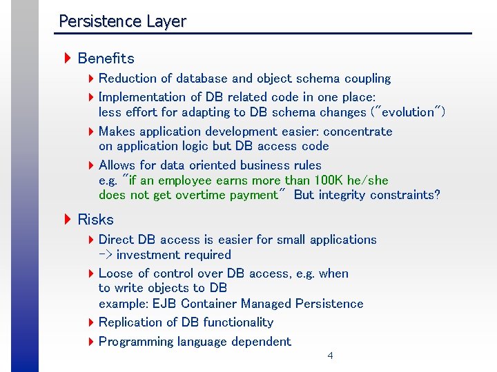 Object Oriented Persistence Middleware System Architectures Principles And