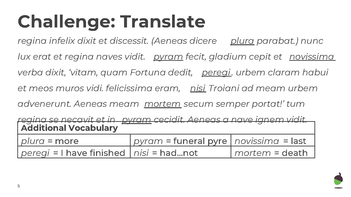 Practice Translation Aeneas Leaves Worksheet Latin Mr Furber