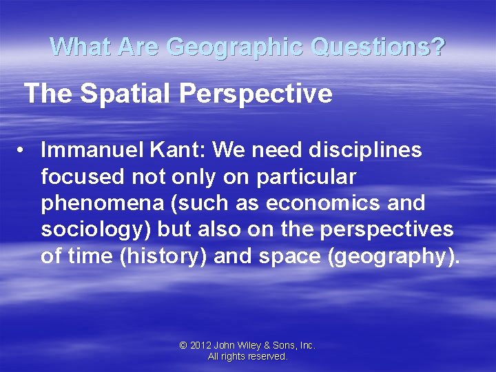 Thinking Geographically In addition to political rule boundaries