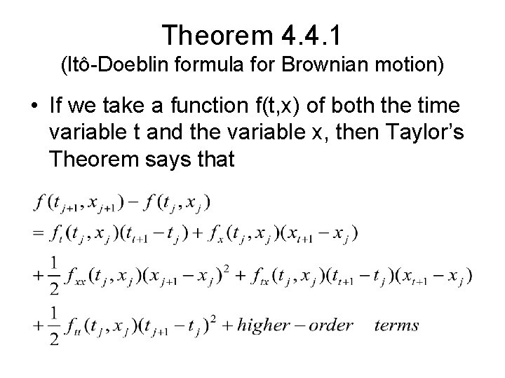 4 4 ItDoeblin Formula 4 4 1 Formula