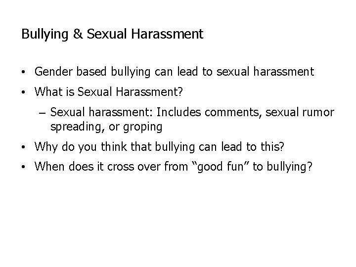 Lets Talk About Gender Based Bullying Introduction In