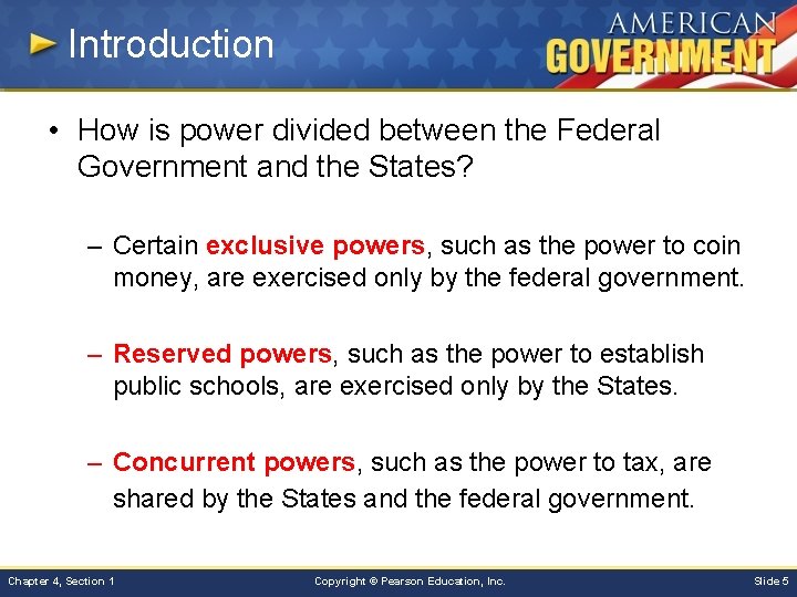 Chapter 4 Federalism Section 1 Objectives 1 Define