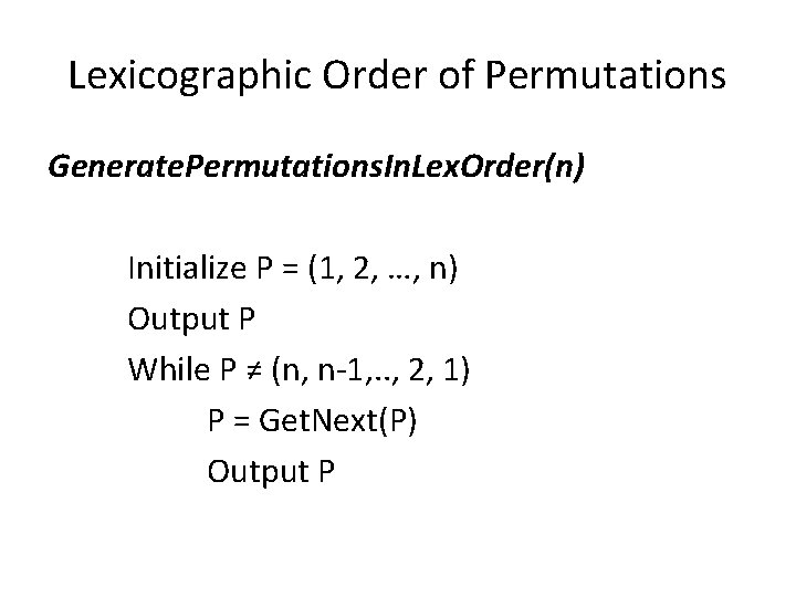 Generating Permutations And Subsets Ics 6 D Sandy