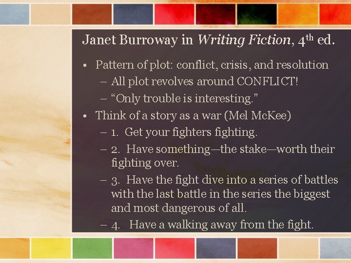 Plot Development How to build a story Jennifer