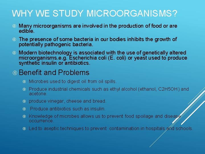 BASIC MICROBIOLOGY 4 hour subject Assessments first mid