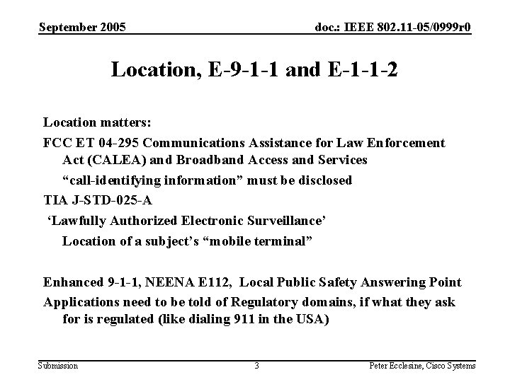 September 2005 doc IEEE 802 11 050999 r
