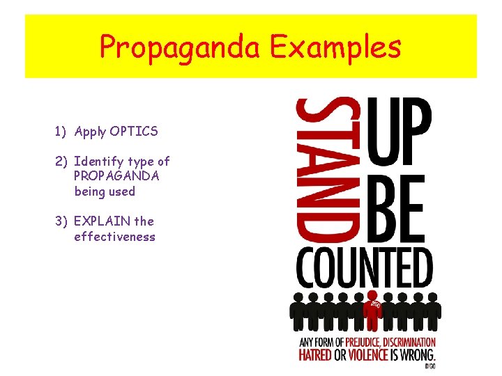 Recognizing Propaganda Techniques Bandwagon Testimonial Plain Folks Card